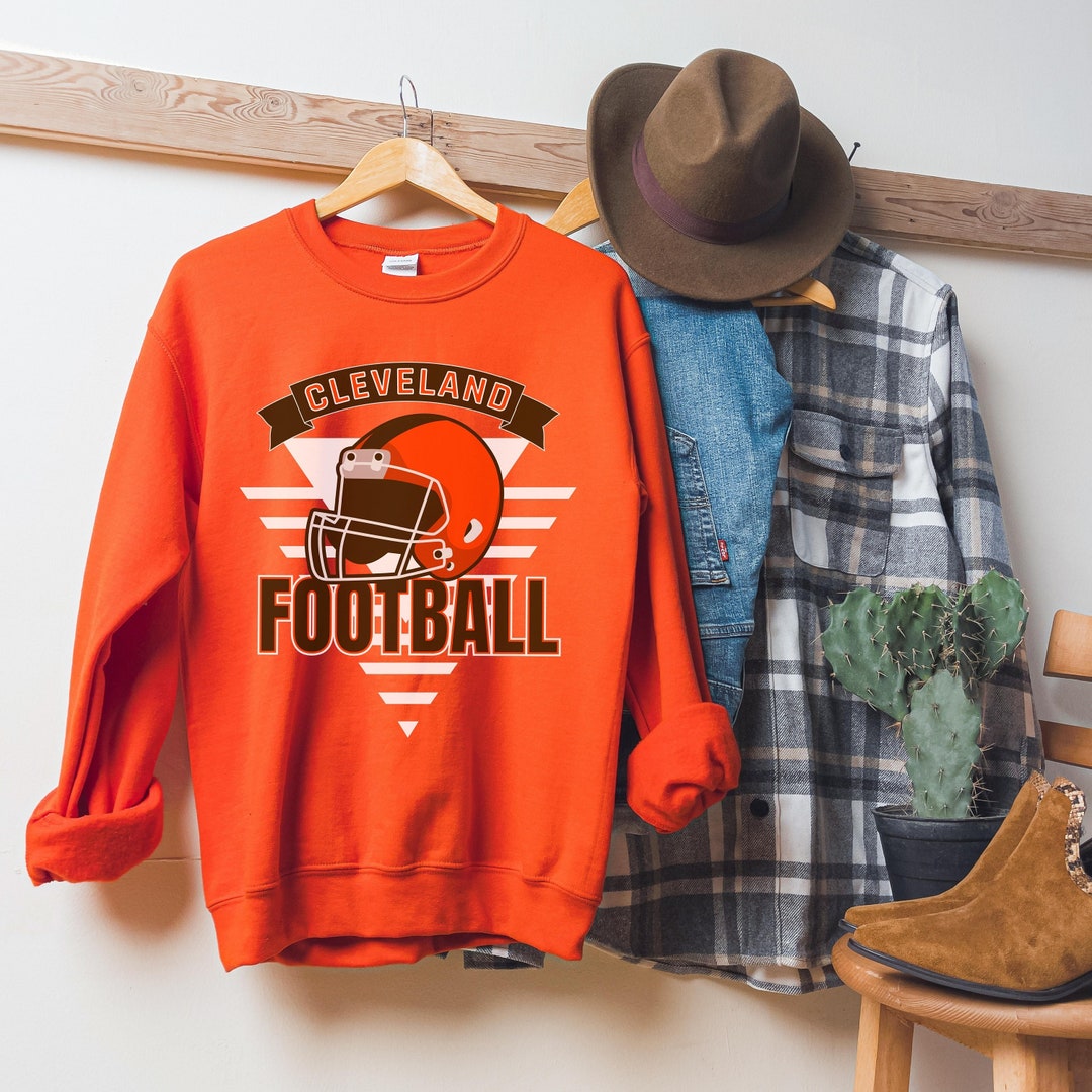 Retro Cleveland Football Sweatshirt, Vintage Style Cleveland Football ...