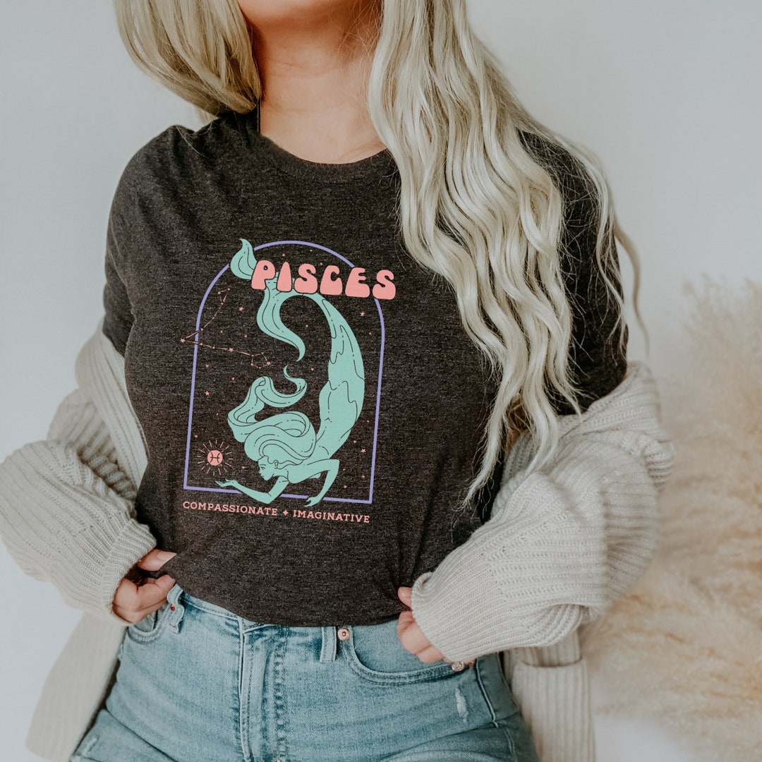 Pisces Shirt, Zodiac Tee, Pisces Astrology Shirt, Zodiac Gift, Pisces ...