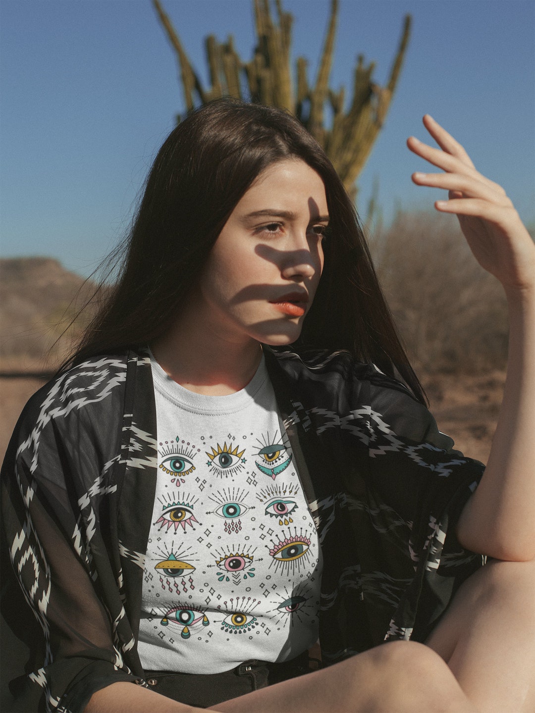 Third Eye Pattern Shirt, Evil Eye Pattern Shirt, All Seeing Eye, Boho ...