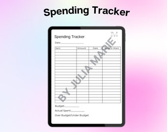 Allocated Spending Sheets - Etsy