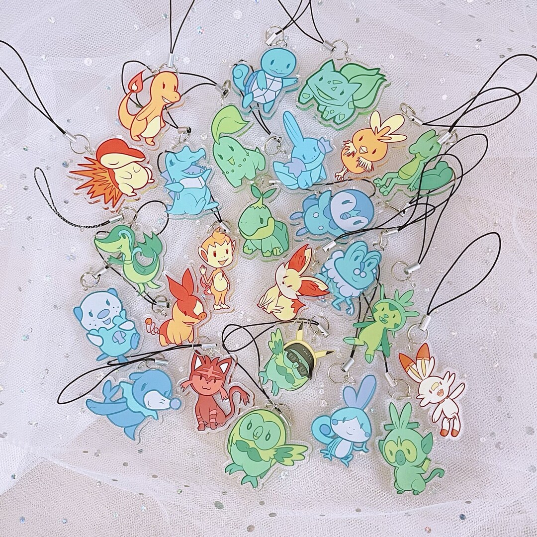 POKEMON Keychain, Pokemon Charms, Pokemon Acrylic Keychain, Pokemon ...