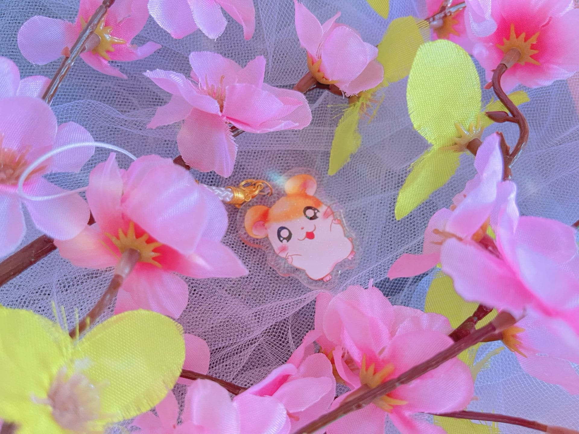 HAMTARO Charm Hamtaro Keychain Bijou Fannart Cute Hamster - Etsy