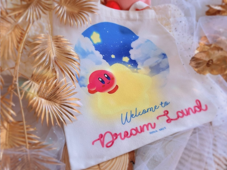 NEW KIRBY Tote Bag, Kawaii Tote, Kirby Bag, Kirby Star, Cotton Bag ...