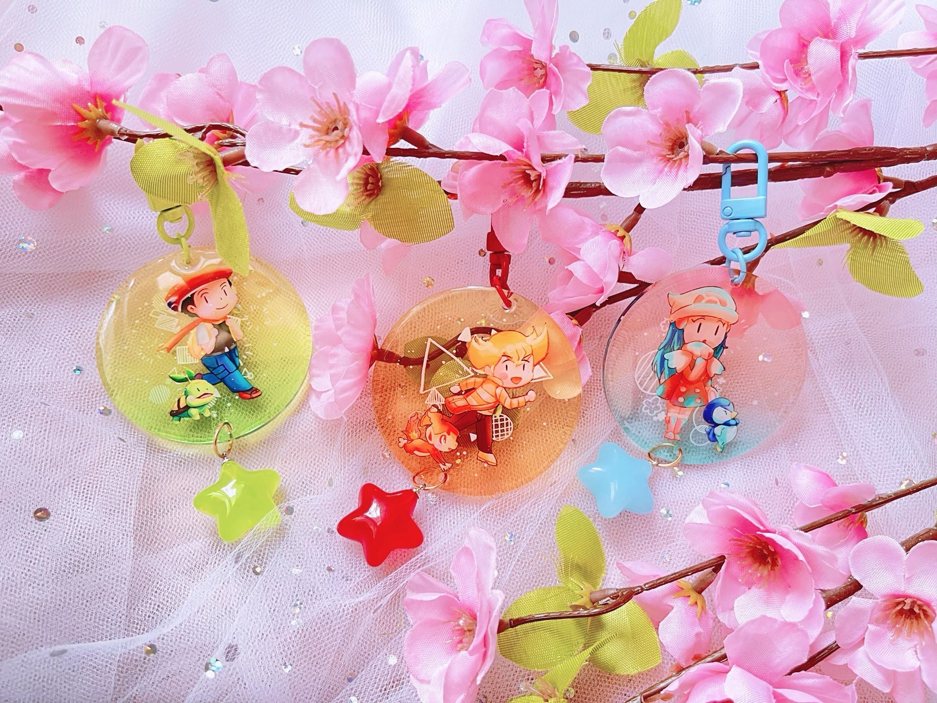 POKEMON Keychain, Pokemon Charms, Pokemon Acrylic Keychain, Pokemon ...