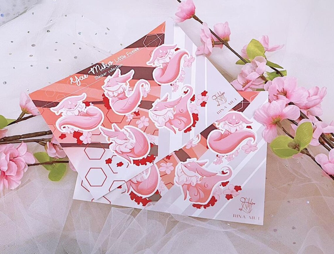 Genshin Impact Yae Miko Stickers, Genshin Impact Stickers, Genshin ...