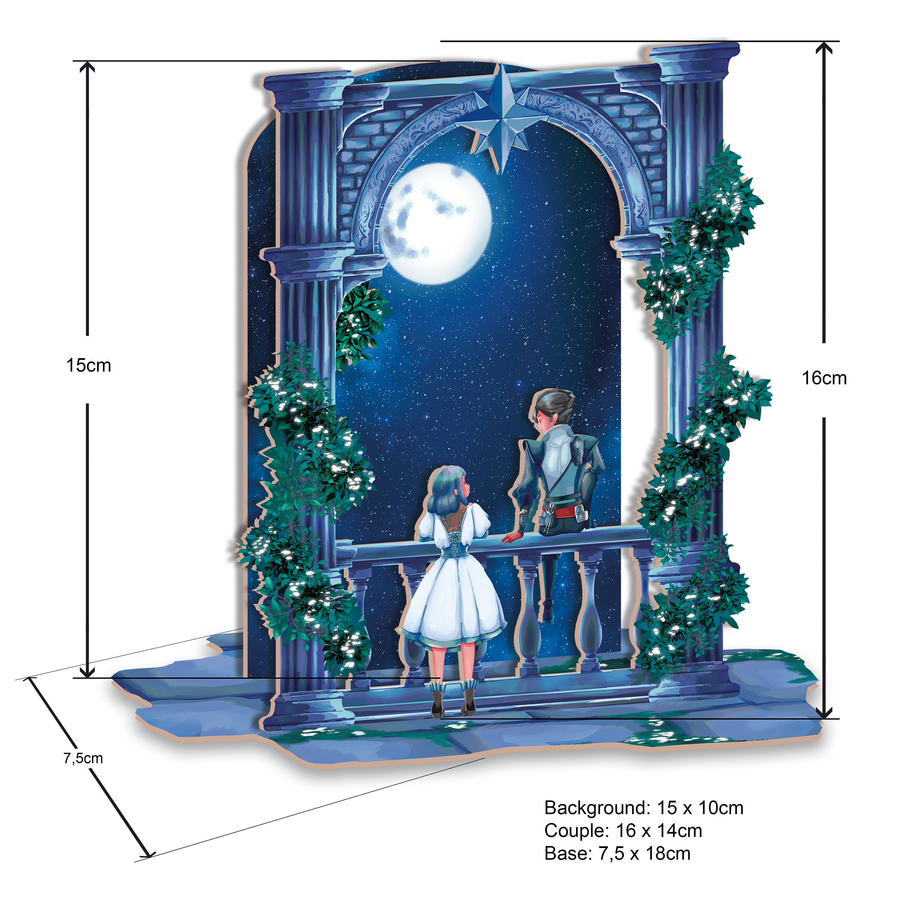 FINAL FANTASY XVI Wood Standee, Young Clive Rosfield and Jill Warrick ...