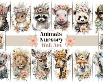 40 Cute Baby Animal Clip Art Cute Baby Animals (Instant Download) - Etsy
