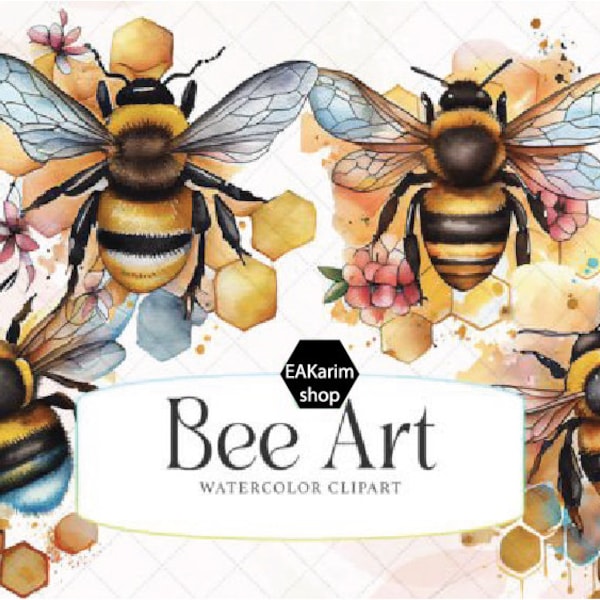 Bee Watercolor - Etsy