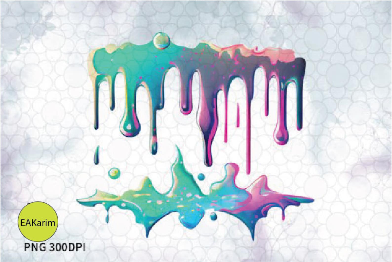 Dripping Watercolor Drips Clipart, Digital Graphics for Commercial Use ...