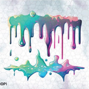 Dripping Watercolor Drips Clipart, Digital Graphics for Commercial Use ...