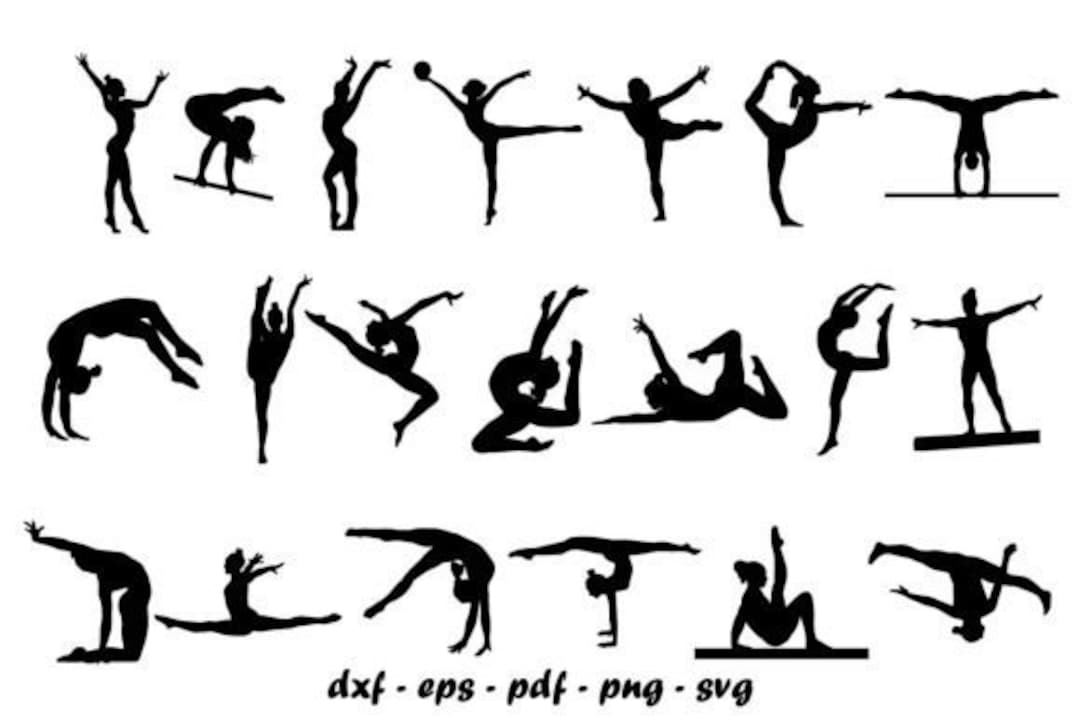 Gymnastics Svg, Female Gymnastics Svg, Gymnastic Silhouette, Gymnast ...