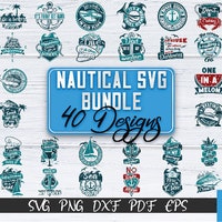 Nautical Svg Bundle, Nautical Cut Files for Cricut, Captain Hat Svg ...