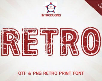 COLLEGE RETRO FONT, Funky Font, Retro Typeface, Vintage Font, Stylish ...