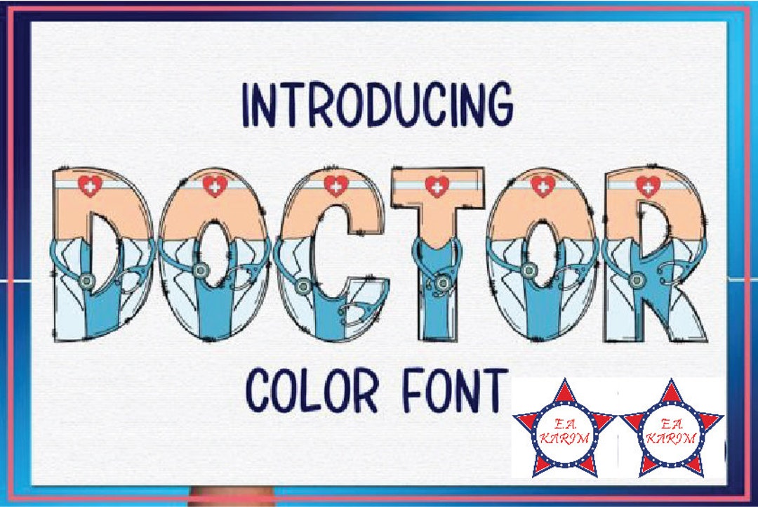 Medical Doodle Alphabet Letters Sublimation Clipart, Number & A-Z ...