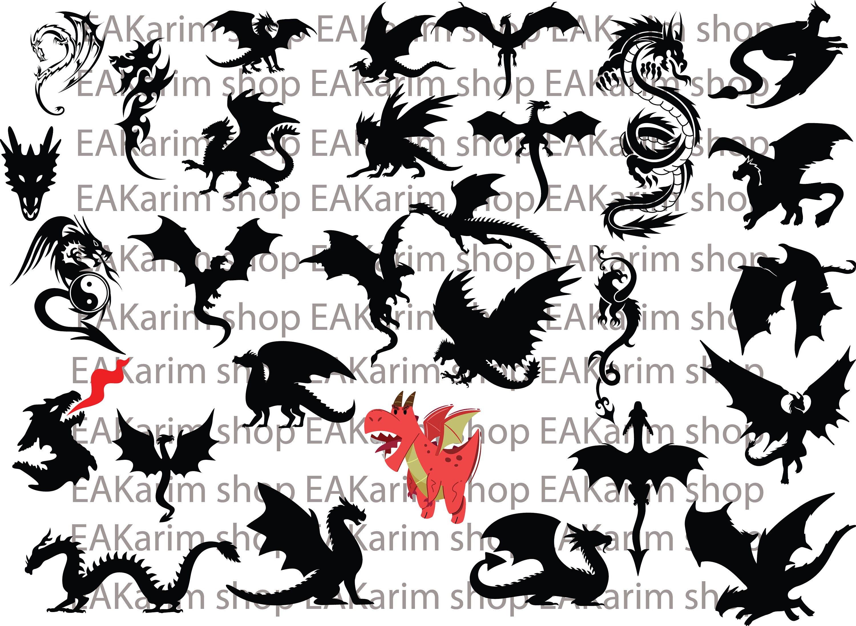 157 DRAGON SVG Bundle Dragon Cut File Dragon Svg Dragons - Etsy