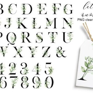 Alphabet Clipart With Leaves, Leaves Background,floral Letter,alphabet ...