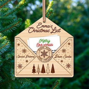 Letter to Santa Envelope SVG Bundle, Lasercut Dear Santa Decor, Santa ...