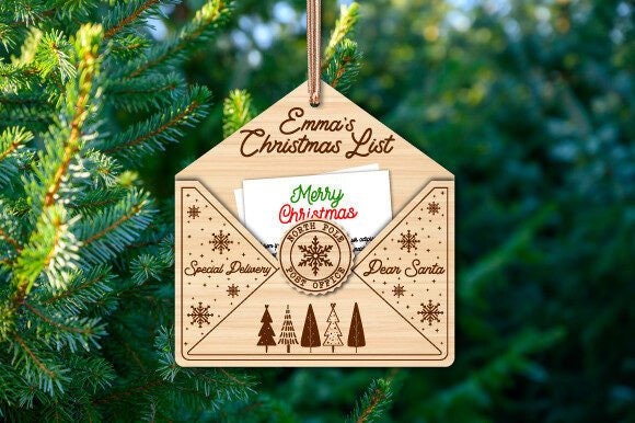 Letter to Santa Envelope SVG Bundle, Lasercut Dear Santa Decor, Santa ...
