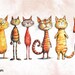 Cat's in Children's Storybook / Cute Cats, Watercolor Cats, Cats PNG ...