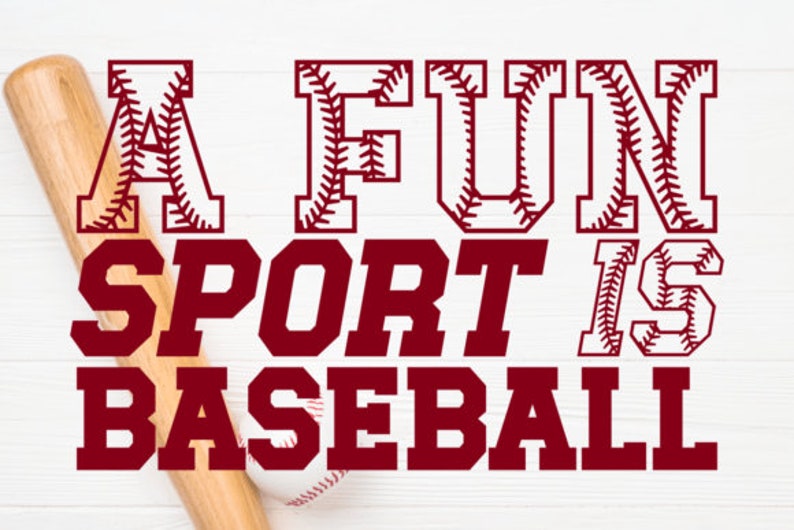 BASEBALL FONT SVG Alfabeto de béisbol Letras de béisbol y - Etsy México
