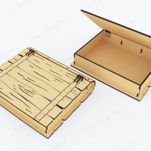 Wood Book Box Svg, Book Box, Laser Cut, Digital Product Cdr/dxf/svg/ai ...