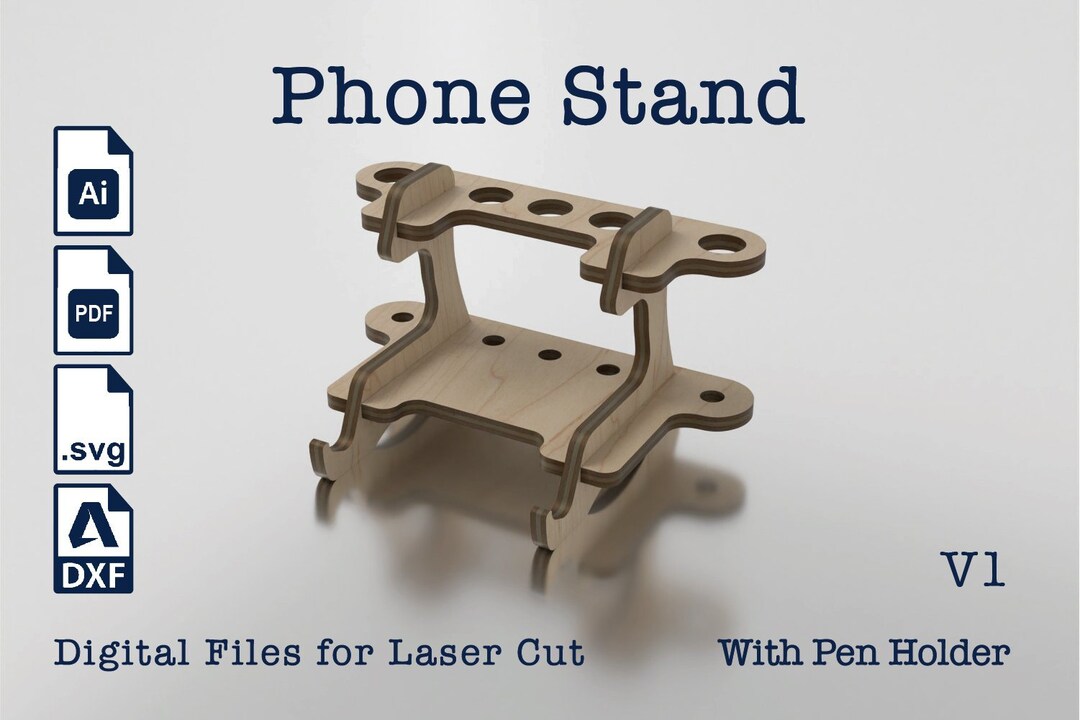 PHINE STAND LASER Cut Svg | Cell Phone Stand Svg Bundle, Glowforge ...