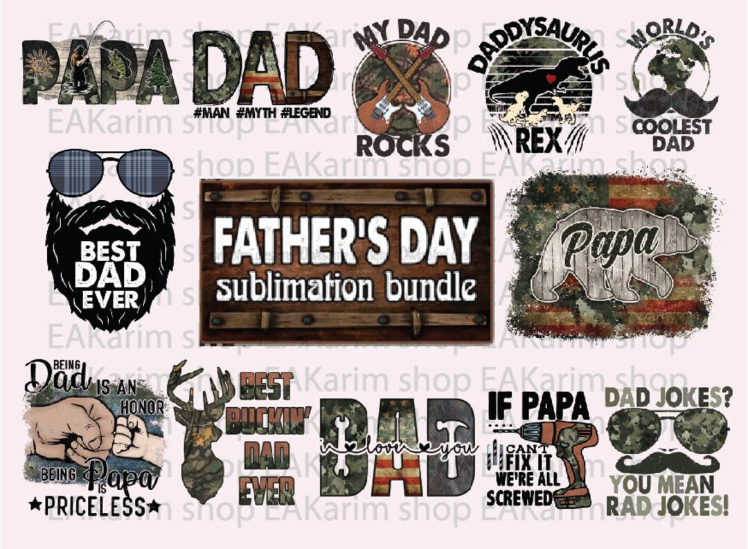 FATHER’S DAY SUBLIMATION, Watercolor Clipart, Cool Father’s Day, Father ...
