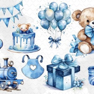 Baby Boy, Watercolor Clipart, Newborn Children PNG, Boy, Girl Nursery ...