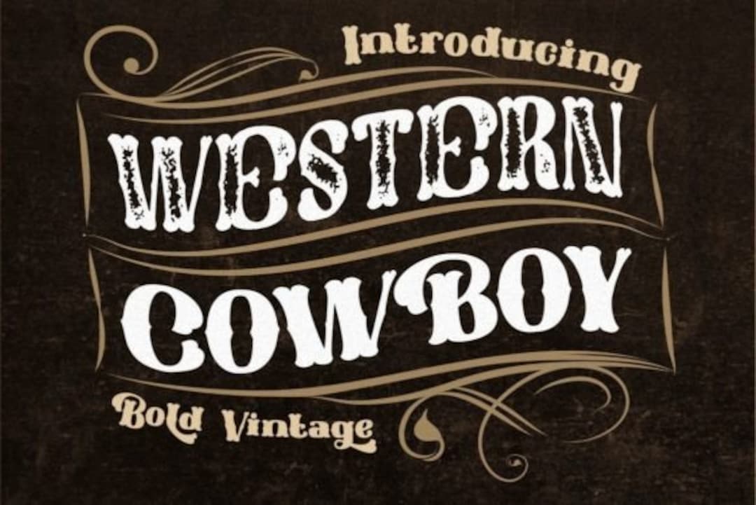 Western Cowboy Font Wild West Font Old West Font Western Font Styles ...