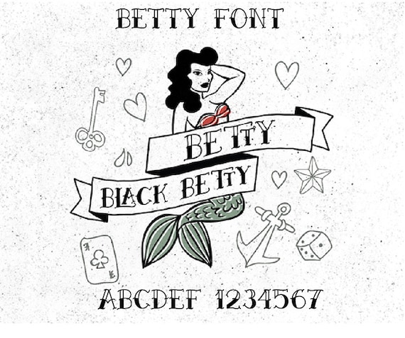 BETTY FONT SVG Png Betty Alphabet Betty Letters and numbers | Etsy