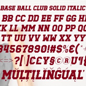 BASEBALL FONT SVG, Baseball Alphabet, Baseball Letters and Numbers Svg ...
