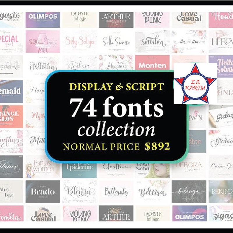 Font Bundle - Etsy