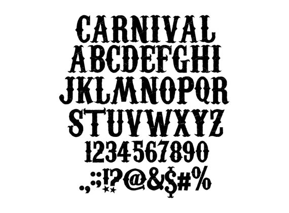 Circus Font Alphabet