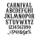 CARNIVAL FONT SVG, Carnival Alphabet, Carnival Letters and Numbers Svg ...