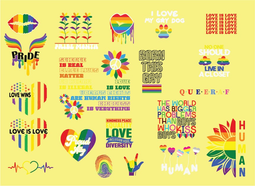 248 LGBTQ SVG Bundle, LGBT Svg, Pride Svg, Gay Pride Svg, Lgbt Quotes ...