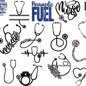 DOCTOR and NURSE SVG Svg Bundle, Stethoscope Svg, Stethoscope Clipart ...