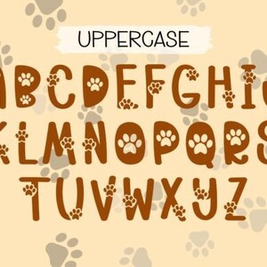 Dog Paws Font SVG, Dog Bone Svg and Dog Paw Svg, Alphabet, and Numbers ...