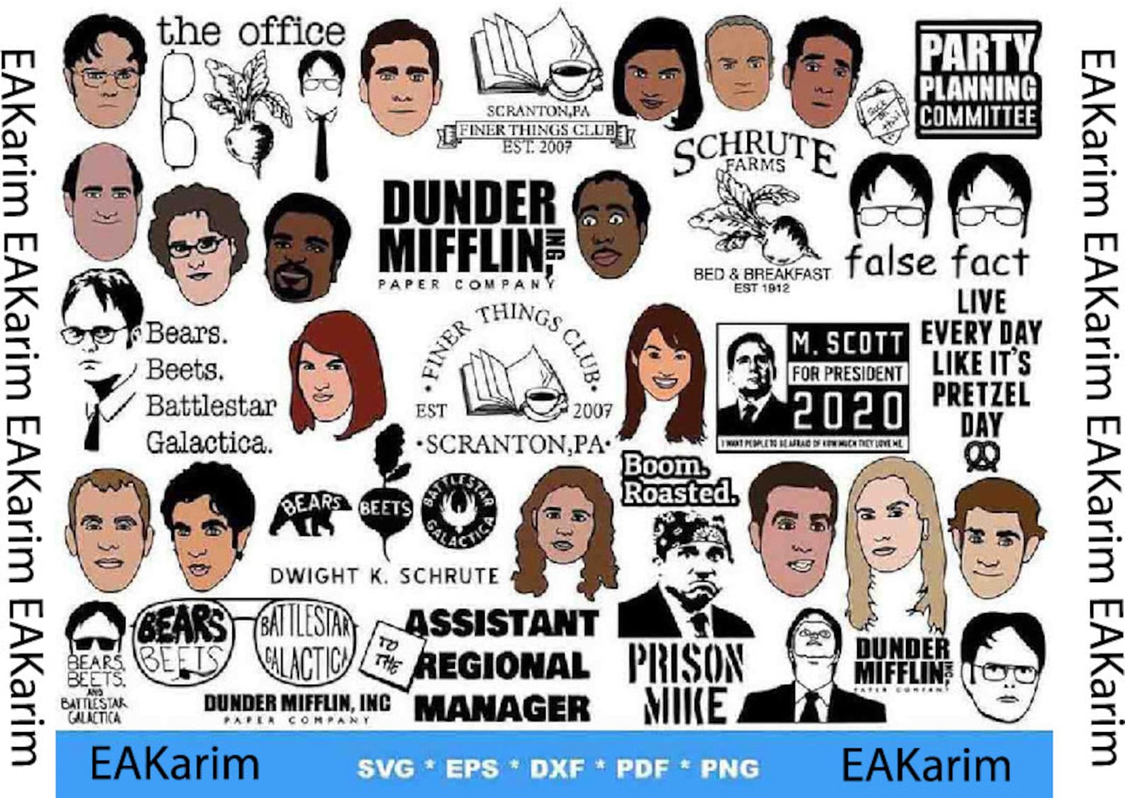 THE OFFICE SVG the Office Svg Bundle Michael Scott Svg - Etsy Australia