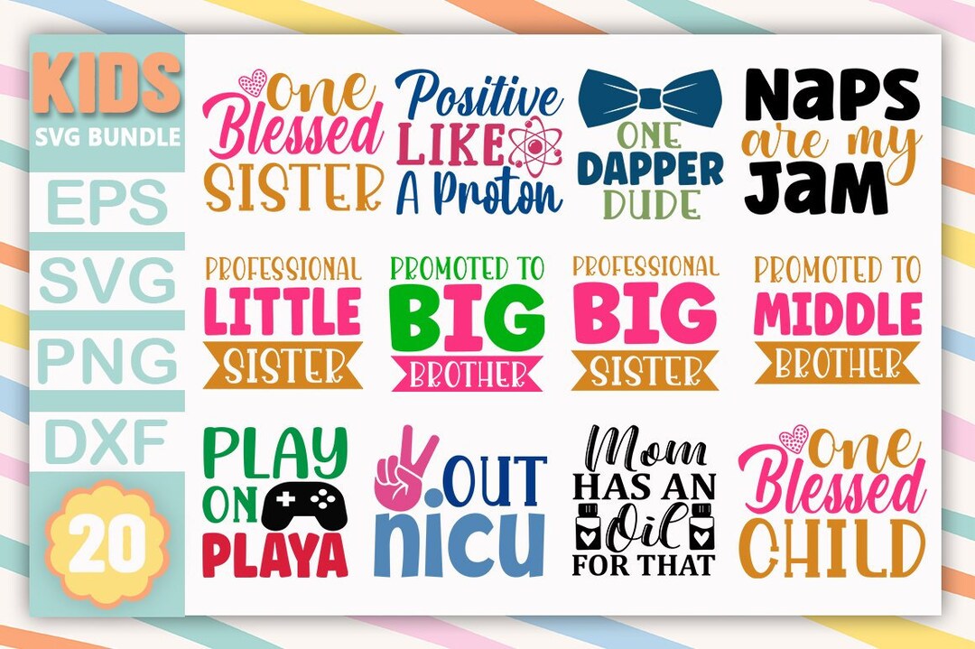 Kid Bundle Shirt Design, Kid Svg Png, Toddler Svg, Funny Kid Design Svg ...