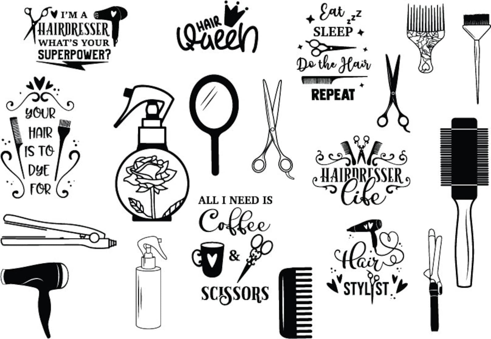HAIR DRESSER SVG Hair Stylist Svg Hairdresser Svg Eps Png - Etsy Canada