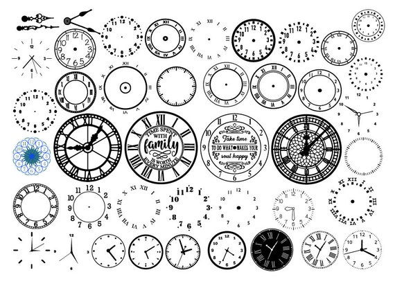 53 CLOCK FACE SVG Clock Svg Clock Face Clipart Bundle Cut - Etsy UK