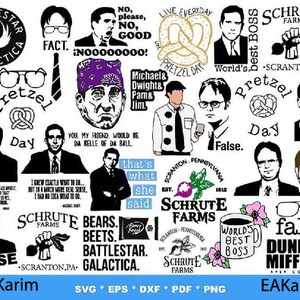 THE OFFICE SVG, the Office Svg Bundle, Michael Scott Svg, Dunder ...