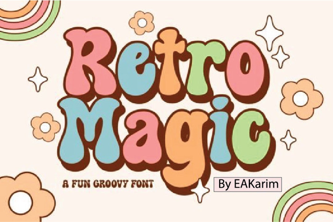 RETRO MAGIC FONT Svg, Magic Alphabet, Magic Letters and Numbers Svg for ...