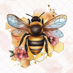 BEE CLIPART, Watercolor Cute Bee, Watercolor Bee, Bee PNG, Bee Clipart ...