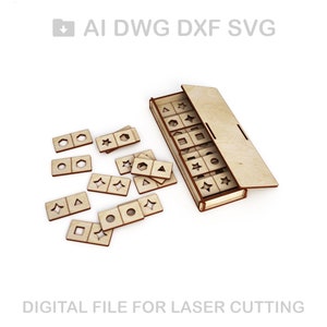Laser Cut Domino Box Set Game Plans SVG Download, Dominoes Svg ...