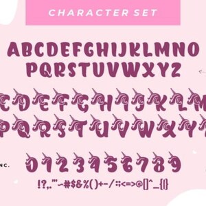 MAGIC UNICORN FONT Svg, Unicorn Alphabet, Unicorn Letters and Numbers ...