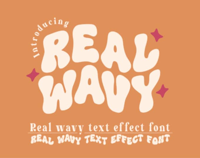 Your Custom Stacked Wavy Text SVG Custom Retro Wavy Text Png Custom ...