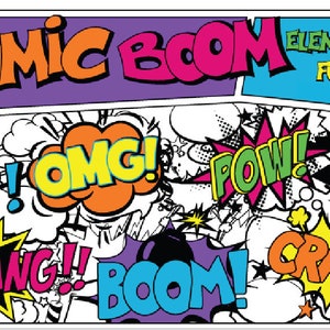 Comic Style Action Bubbles, Comic Cartoon Style, Birthday Bundle, Comic ...
