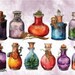 Witches Potionshelf Watercolor Clipart, Magical Mystical Art, Fantasy ...