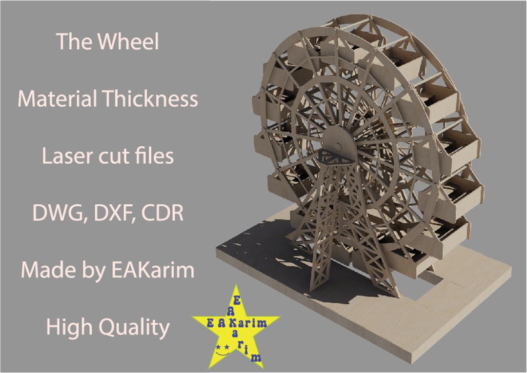 Wheel Laser Cut, Laser Cut Vectors, Laser Cut Project. Create Miniature ...
